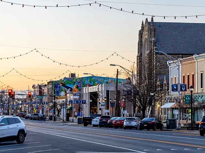 Downtown Vineland at dusk looks like a movie set where everyone actually wants to live and shop.