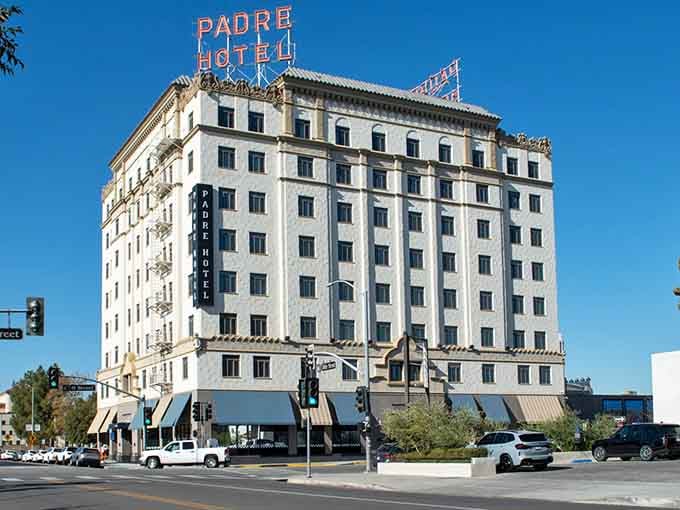 The Padre Hotel stands as downtown's crown jewel, a beautifully restored landmark where history meets modern comfort.