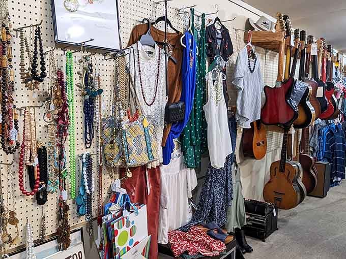 Every aisle tells a different story, from guitars to fine jewelries, like browsing through America's attic.