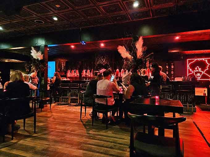 The glowing neon sign welcomes you into Scranton's most dramatically decorated dining destination you'll find anywhere.