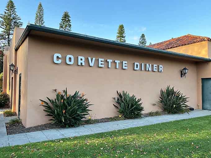 The unassuming exterior hides a time capsule of chrome dreams and comfort food waiting just beyond those doors.