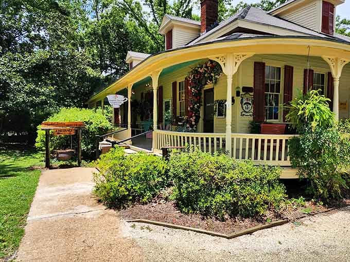 That wraparound porch is practically begging you to slow down, take a breath, and step into something magical.
