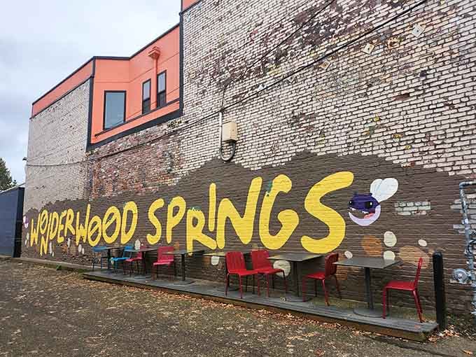 That cheerful yellow lettering practically beckons you inside for an adventure you won't soon forget.