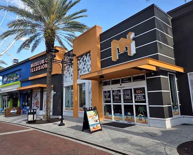 The Museum of Illusions Orlando sits at ICON Park, ready to scramble your brain like Sunday morning eggs.