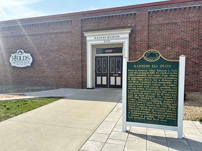 This unassuming brick building holds more automotive history than most people discover in a lifetime of road trips.