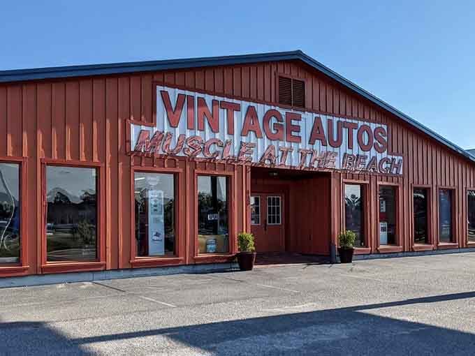 That orange building isn't just holding cars&mdash;it's protecting dreams, memories, and enough chrome to blind a small army.