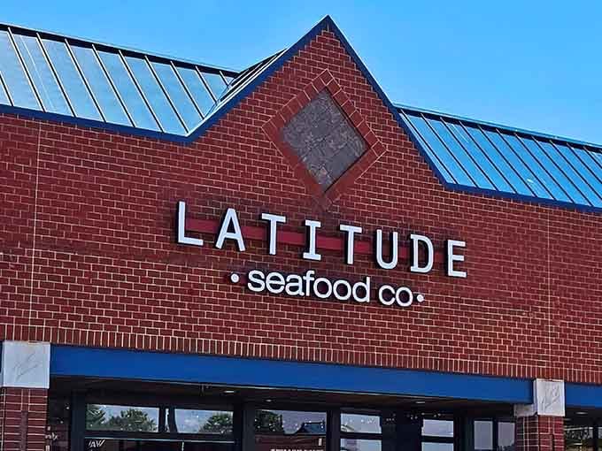 That brick facade and blue awning might look modest, but behind those doors swims Maryland's freshest catch.