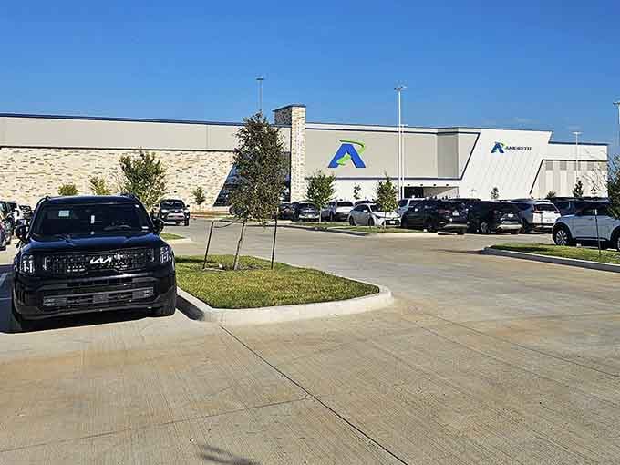 The building's modern architecture promises the kind of fun that makes you forget about your mortgage payment.