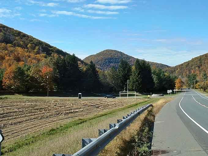 The Mohawk Trail unfolds like nature's own welcome mat, inviting you into Massachusetts' most scenic adventure.