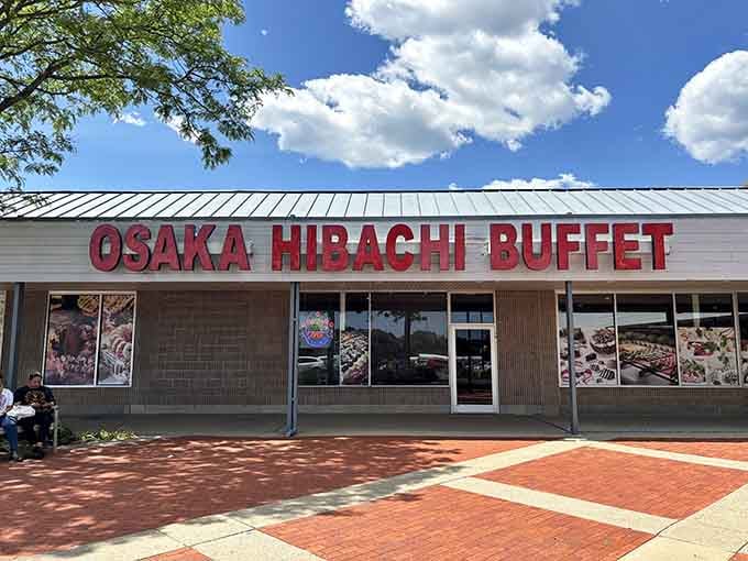 The bold red letters promise what awaits inside: a buffet adventure that'll redefine your relationship with elastic waistbands.