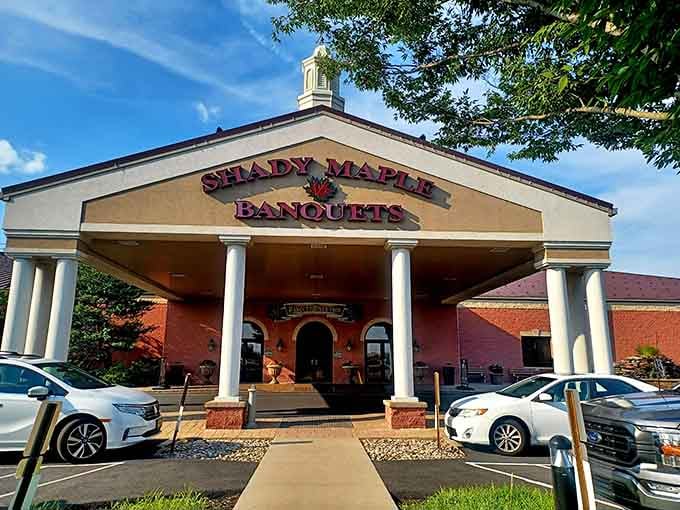 Those columns mean business, standing guard over what might be Pennsylvania's most legendary all-you-can-eat experience.