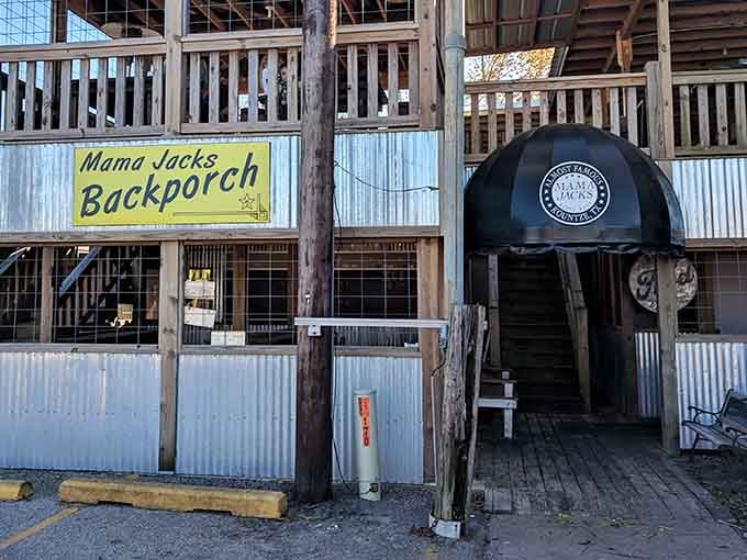 That corrugated metal exterior isn't trying to impress anyone, and that's exactly why it works so well.