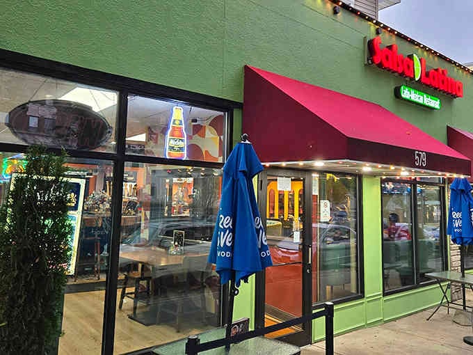 That bright green exterior isn't just asking for attention, it's demanding it like a mariachi band at midnight.