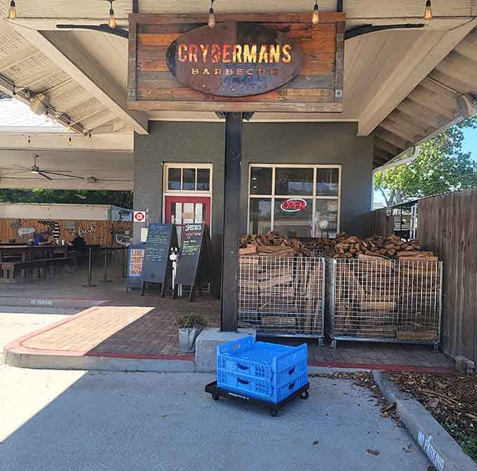 Wood-fired dreams start here, where stacks of smoking fuel promise brisket that'll change your life forever.