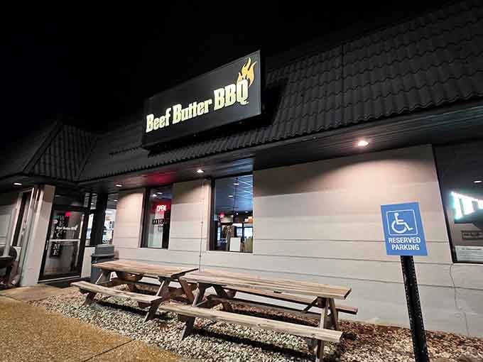 The exterior may look unassuming, but behind those doors lies smoked meat magic that rivals anything south of the Mason-Dixon.