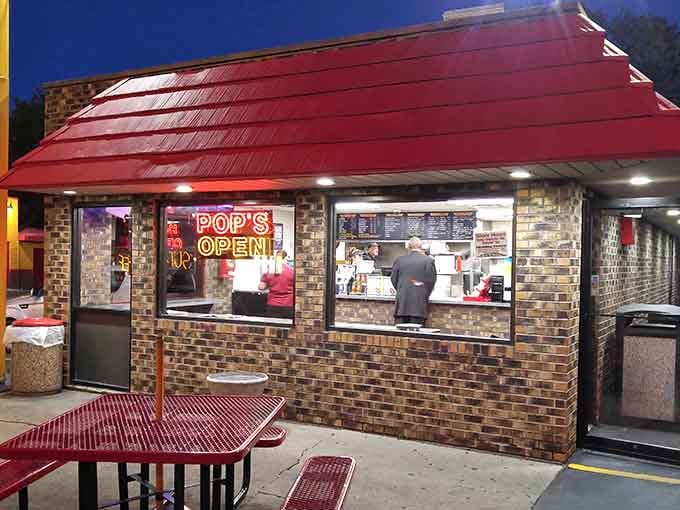 That red roof isn't just for show; it's a beacon guiding hungry souls to Italian beef paradise.