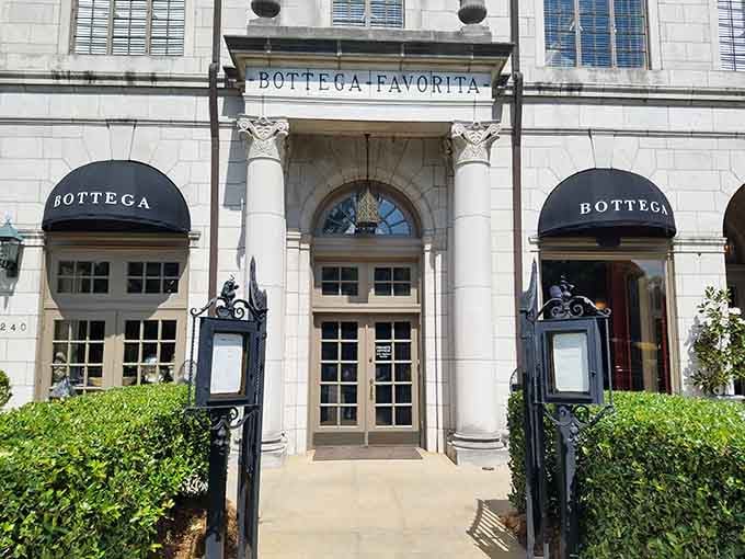 Classical columns and elegant stonework announce you've arrived somewhere special in downtown Birmingham's culinary landscape.
