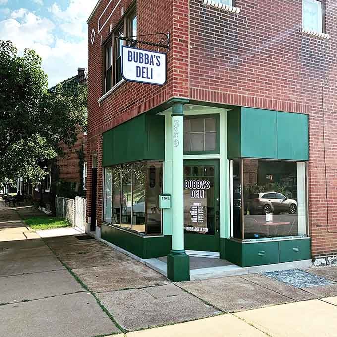 That green storefront isn't just charming, it's your beacon to sandwich salvation in St. Louis.