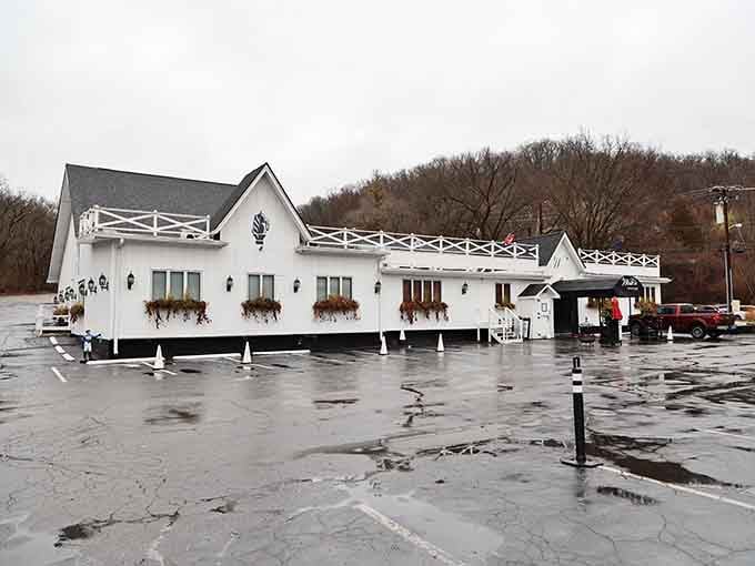 That charming white exterior isn't just for show; it's where Kentucky's prime rib dreams come true.