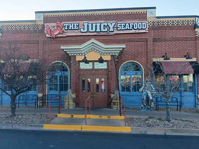 Those cheerful crawfish mascots outside aren't just decoration, they're a promise of the messy fun awaiting you inside.