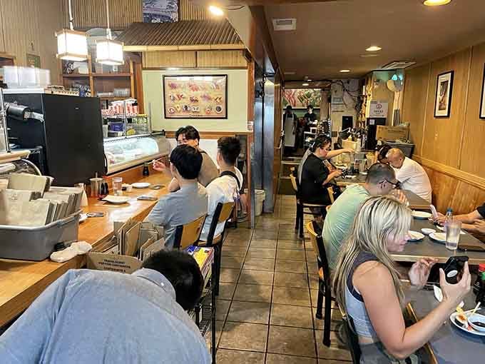 The sushi bar where dreams come true, one perfectly sliced piece of fish at a time.