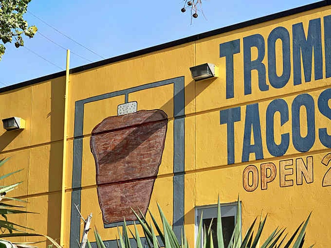 That bright yellow mural isn't just eye candy, it's a delicious declaration of intent visible from space.