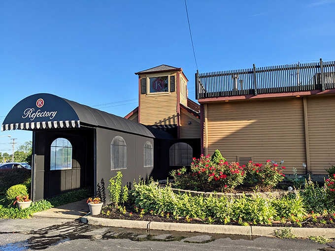 From the outside, you'd never guess this unassuming building houses some of Ohio's finest French cuisine waiting inside.