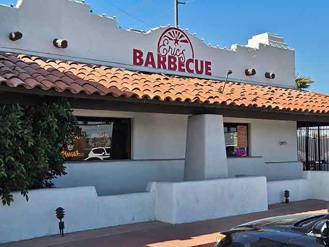 That white stucco and terra cotta tile combo says "Arizona charm" louder than a mariachi band at sunrise.