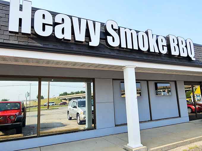 That unassuming storefront hides some of the best barbecue in Missouri, proving great things come in simple packages.