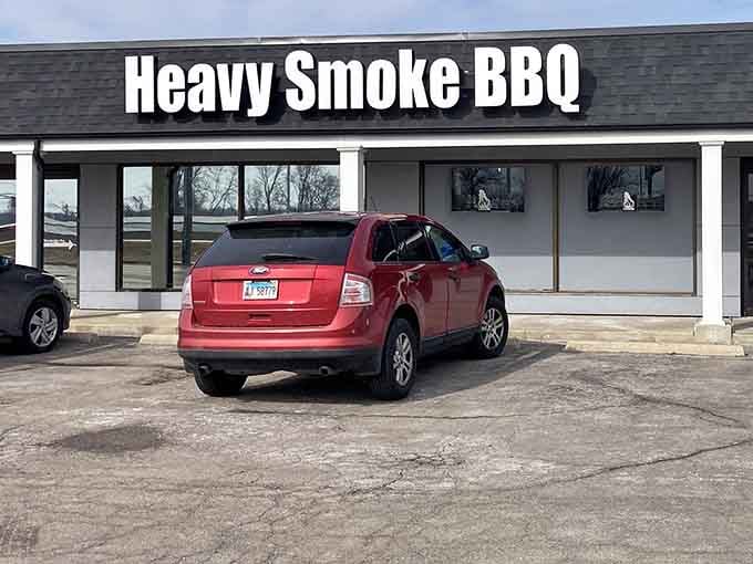 That unassuming storefront hides some of the best barbecue in Missouri, proving great things come in simple packages.