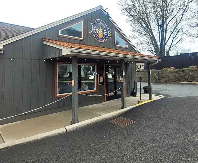 That charming dark exterior isn't just for show; it's your first hint that serious barbecue happens here.