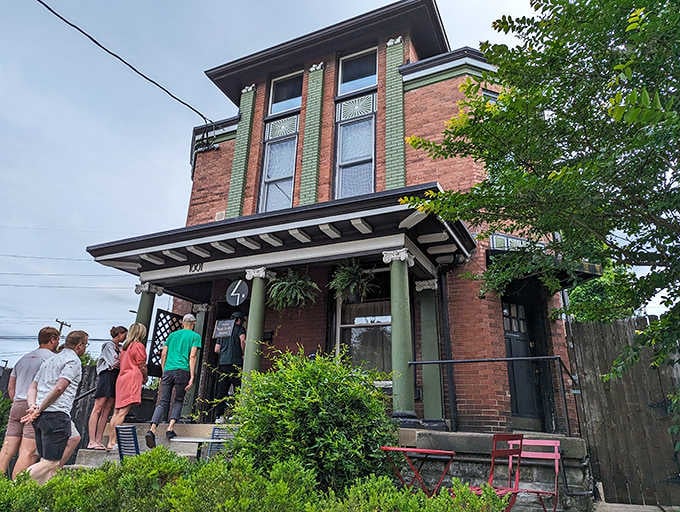 That charming brick facade practically begs you to come inside and stay awhile, maybe forever.