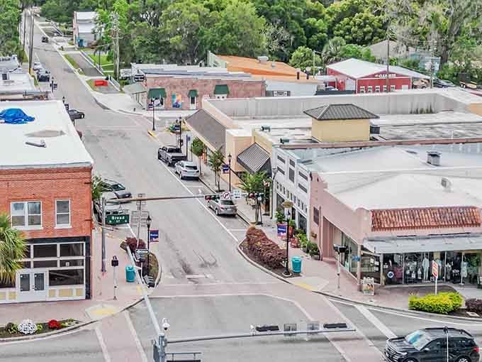 Downtown Brooksville keeps its vintage charm alive, where storefronts tell stories and nobody's rushing you along.