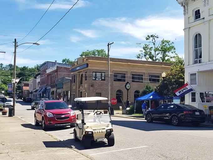 A golf cart cruising downtown proves that Augusta operates on a different, decidedly more relaxed timeline than everywhere else.