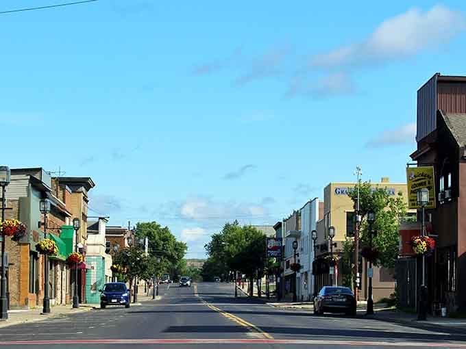 Wide streets and classic storefronts create that perfect small-town vibe you thought only existed in movies.