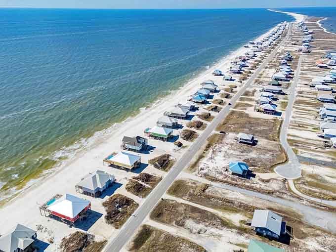 Those colorful beach cottages aren't trying to impress anyone, and that's exactly why they do.