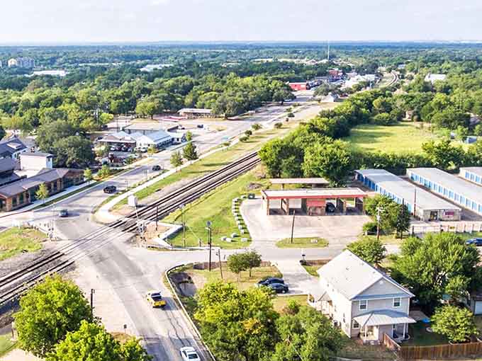 Downtown Buda's historic brick buildings tell stories of a Texas that knew how to build things to last.