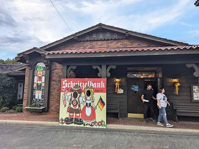 That Alpine-style exterior isn't just for show; it's your first clue you've found something special in southern Indiana.