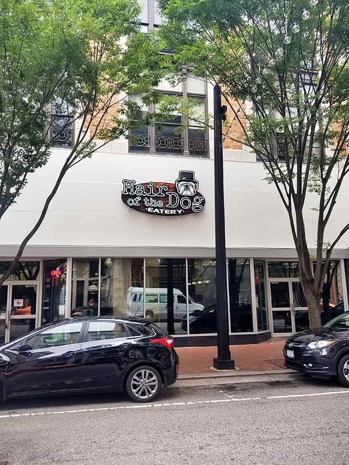 That charming bulldog logo beckons you inside like a friendly neighbor inviting you to the best breakfast party in Norfolk.