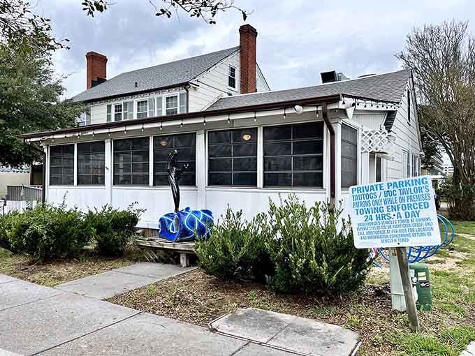 Twin chimneys stand guard over this breakfast haven like sentinels protecting the most important meal of day.