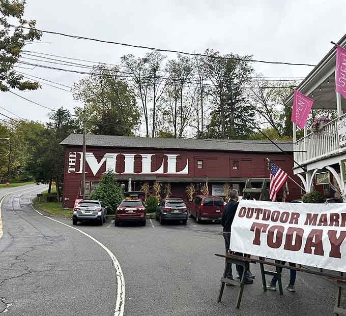That rustic red barn exterior isn't just charming, it's your first clue that serious treasure hunting awaits inside.