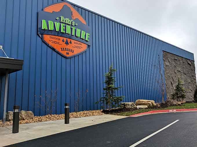 That blue building holds more adventure than your average warehouse holds cardboard boxes and regret.