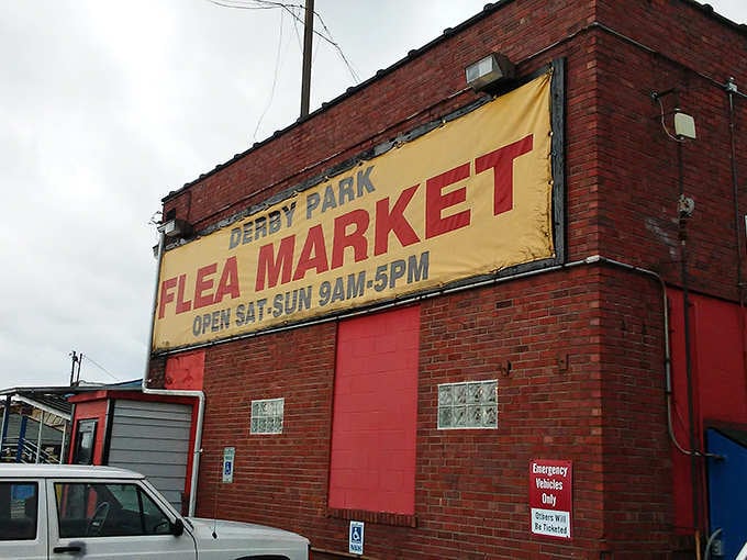 That iconic yellow banner isn't just a sign, it's a beacon calling bargain hunters to their happy place every weekend.
