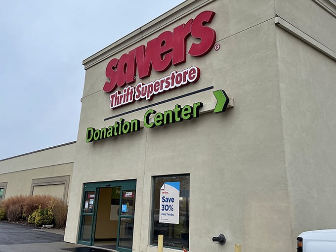 That bold red signage isn't just announcing a store, it's declaring a treasure hunting headquarters for the Metro East.