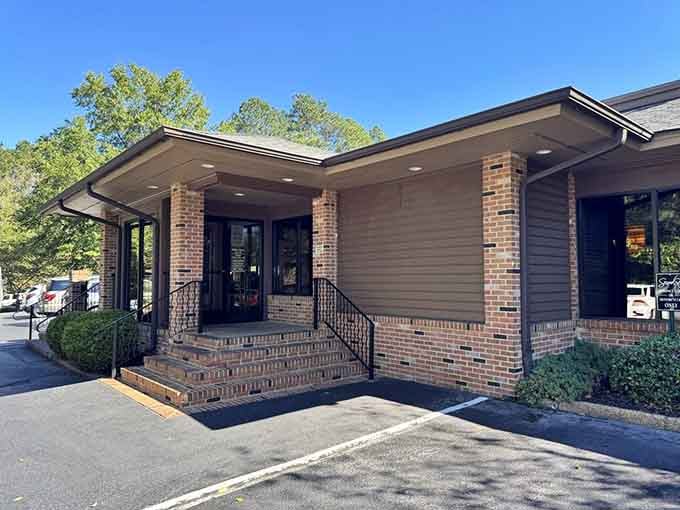 The welcoming entrance promises good things ahead, like finding the perfect parking spot on a busy day.