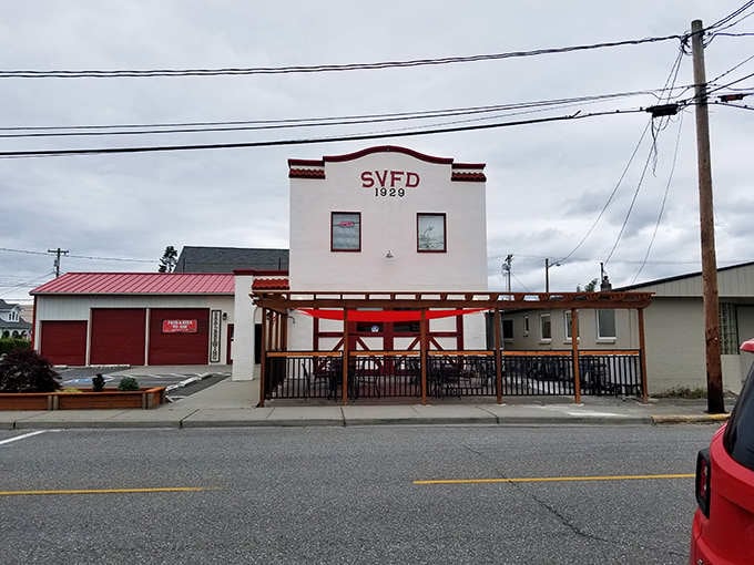 The historic SVFD building stands proud, ready to serve up craft beer instead of emergency services these days.