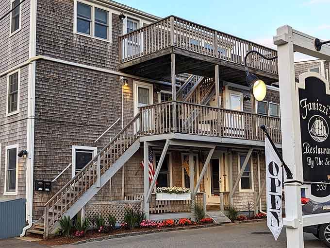 Those tiered decks aren't just for show, they're strategic seating designed to give everyone a front-row harbor seat.