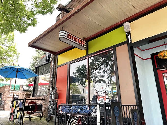 That colorful exterior isn't just paint, it's a promise that boring food doesn't live here anymore.