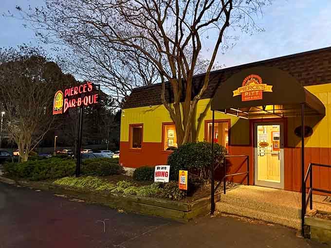 The exterior promises what the interior delivers, honest food made right in a place that respects tradition.