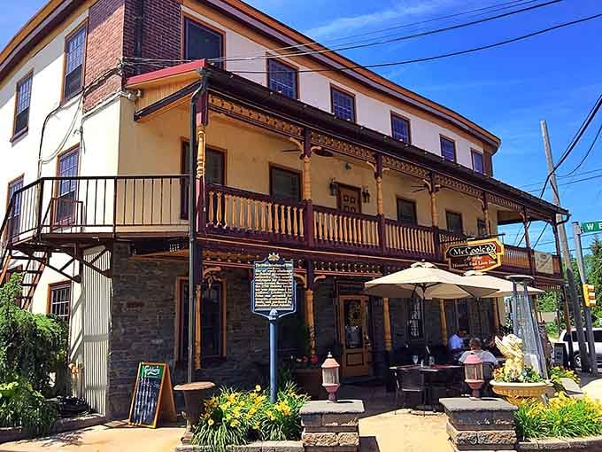 The Historic Red Lion Inn stands proud on its corner, looking better than most of us after centuries of existence.